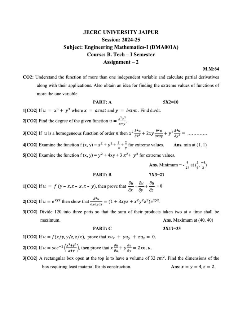 Assignment 2 Maths | PDF