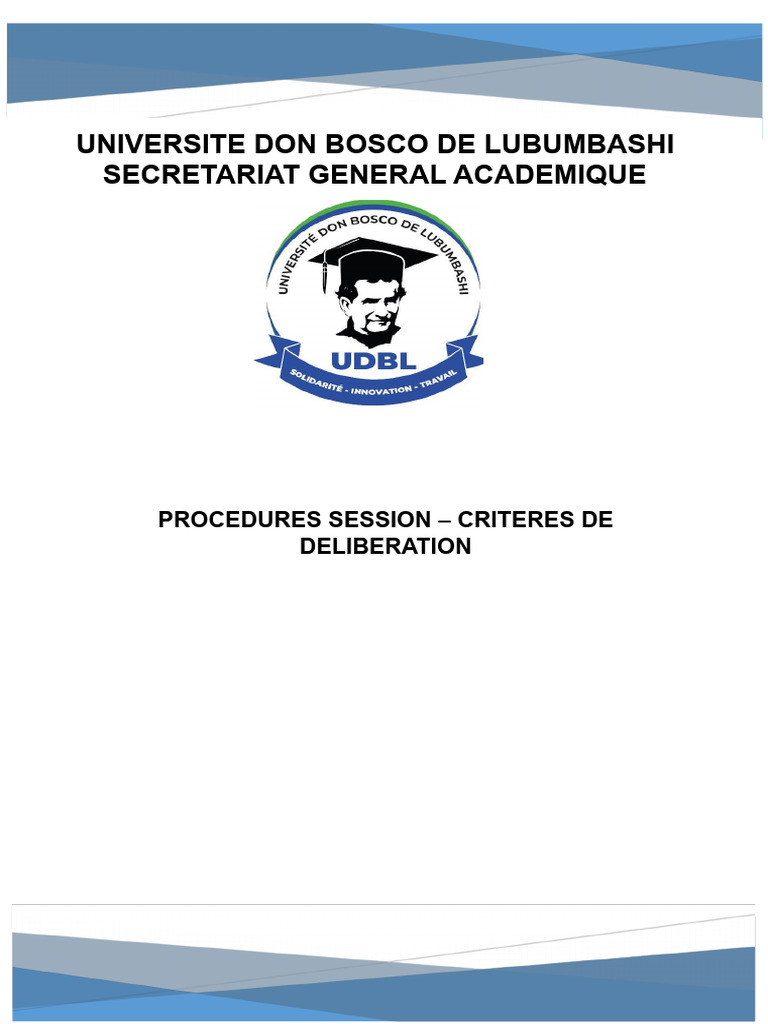 ProcÃ©dure Session DÃ©libÃ©ration Etudiants | PDF