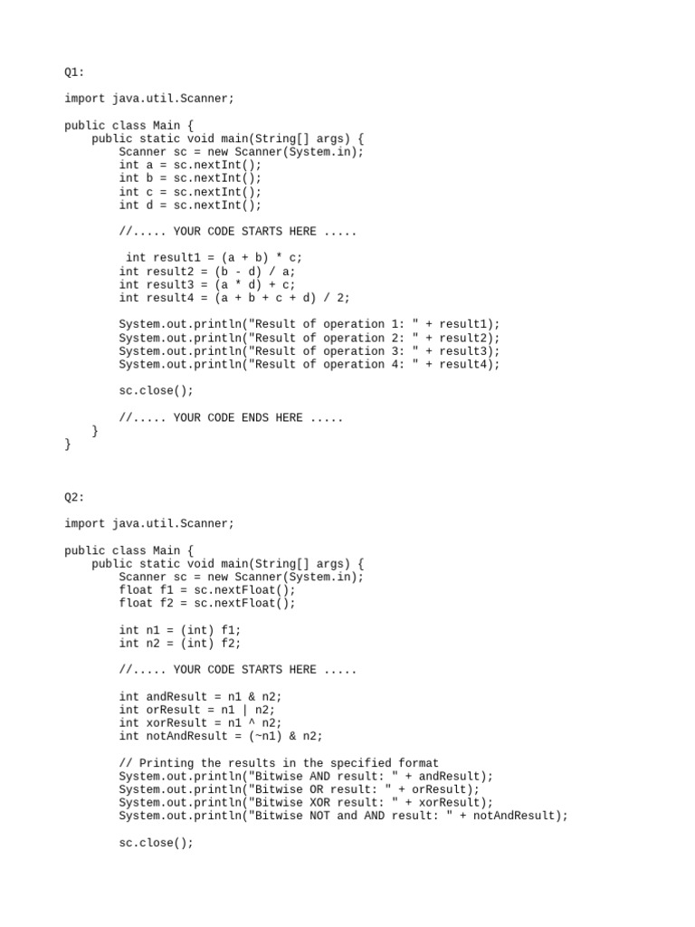 Guvi Codekata Solutions | PDF