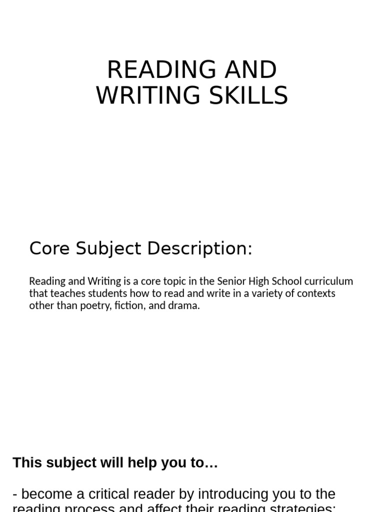 READING-AND-WRITING-SKILLS | PDF