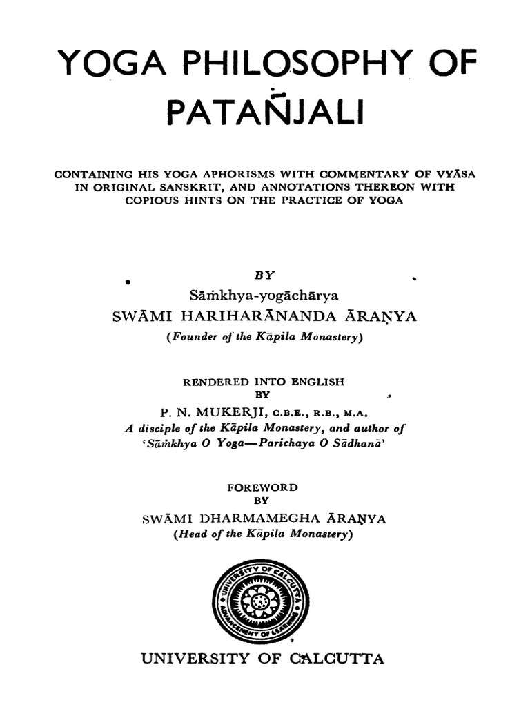 Yoga Philosophy of Patanjali | PDF