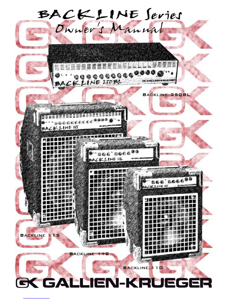Gallien-Krueger Backline Series - Manual de Usuario (En Ingles - 16 Paginas) | PDF