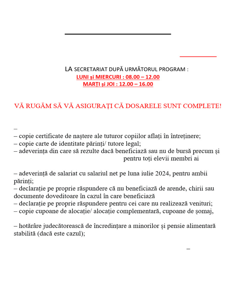 ANUNT Rechizite | PDF