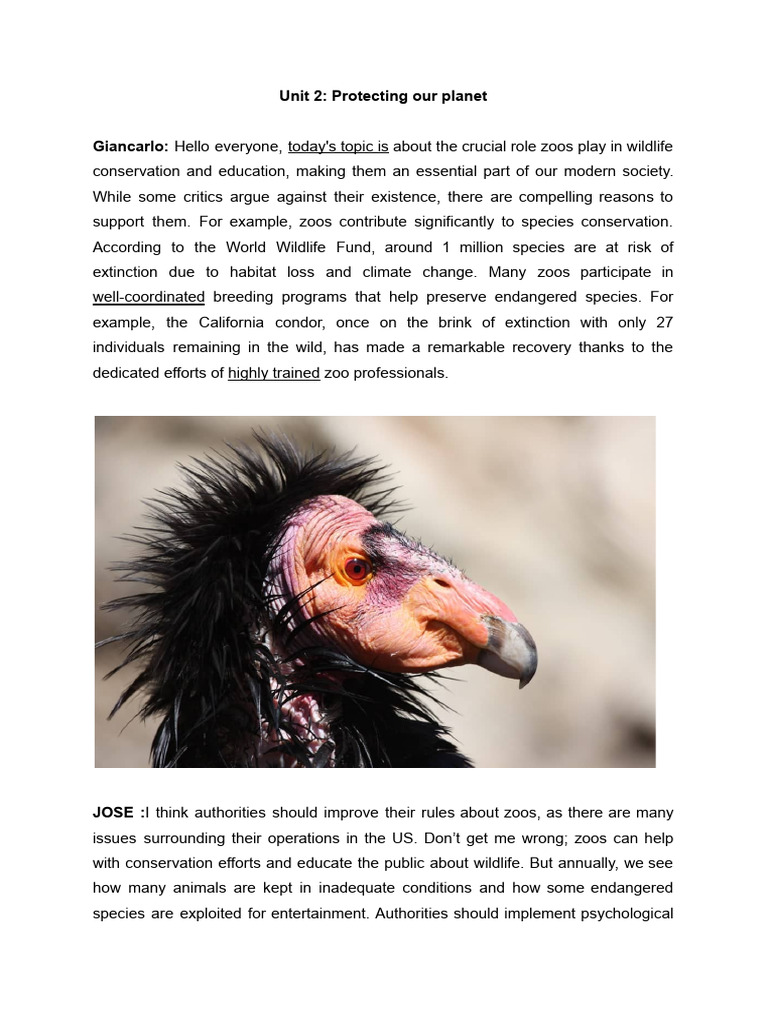 Unit 2 Project | PDF | Zoo | Wellness