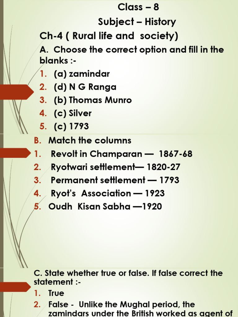 3406class 8 SST History Chapter 4 | PDF