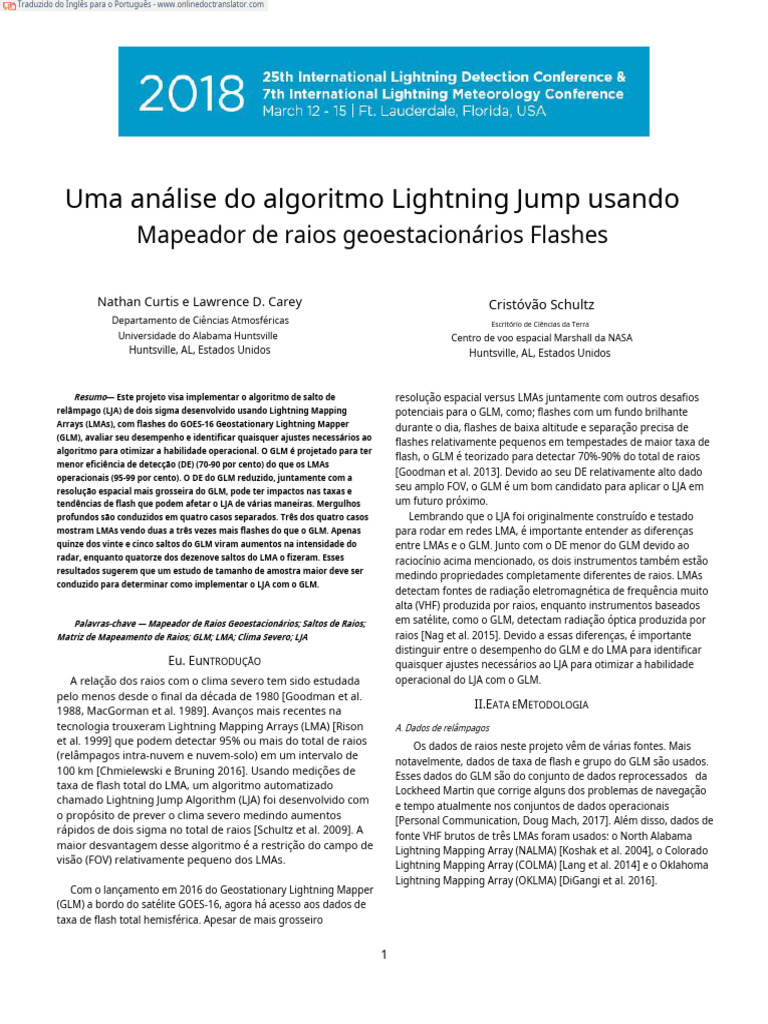 An Analysis of The Lightning Jump Algorithm Using Geostationary ...