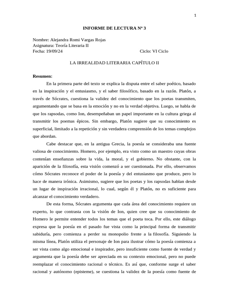 INFORME II TEORIA | PDF