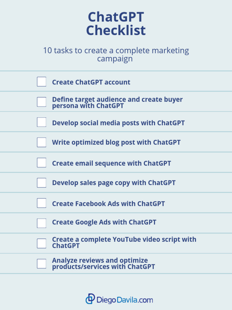 ChatGPT Checklist | PDF