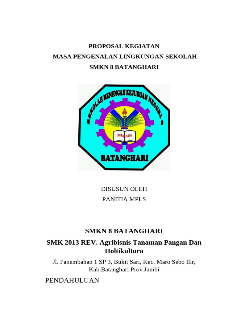 Proposal Kegiatan MPLS | PDF