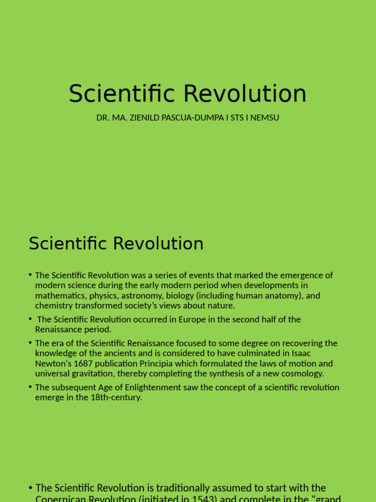 Scientific Revolution | PDF