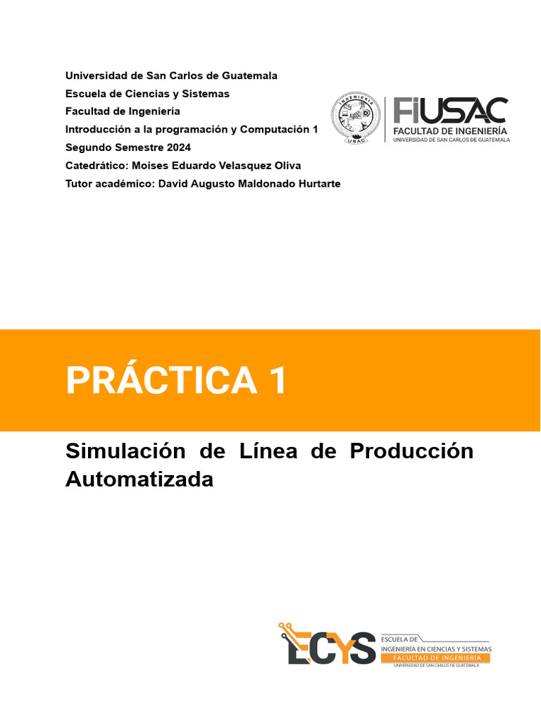 Enunciado Práctica 1 - IPC1 2S2024 | PDF