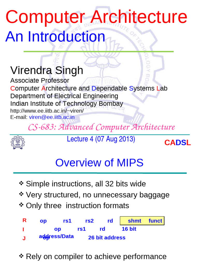 An Introduction: Computer Architecture | PDF