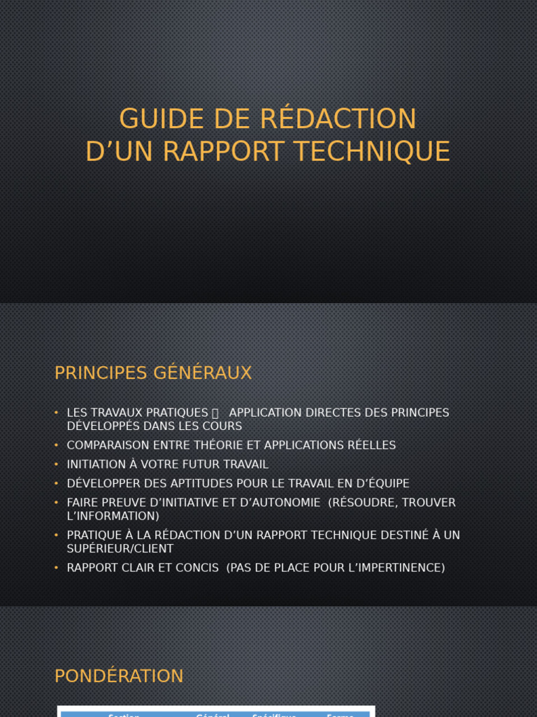 Guide de Rédaction D'un Rapport Technique | PDF