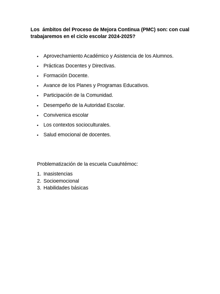 Ambitos Del PMC 24-25 | PDF