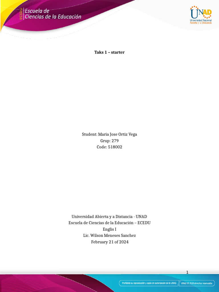 Taks 1 - Maria Ortiz | PDF