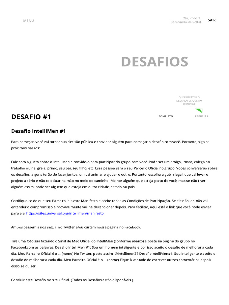 Desafio #1 - IntelliMen | PDF