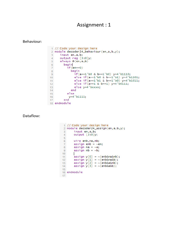 Assignment 1 DSD Bhakti | PDF