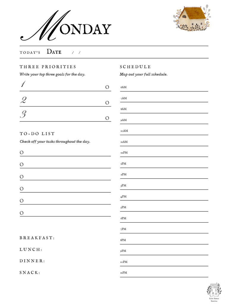 Monday Sunday Planning Pages | PDF