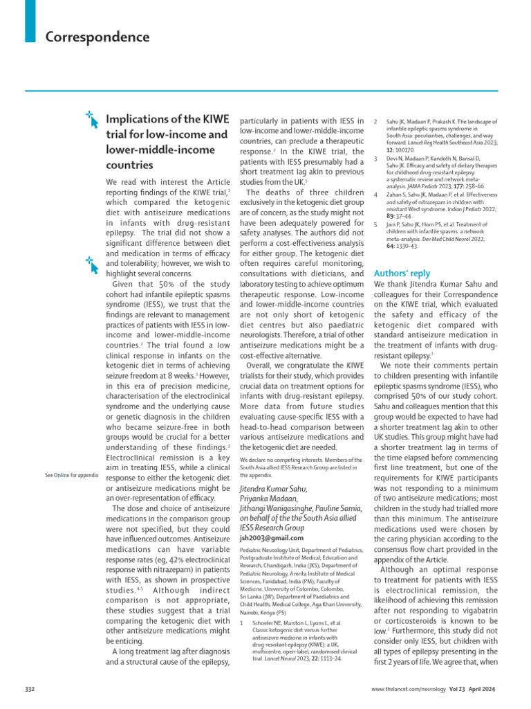 Implications of The KIWE Trial For Low Income and | PDF