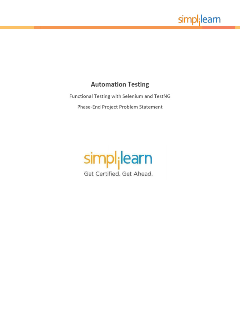 01 Functional Testing With Selenium and Testng | PDF