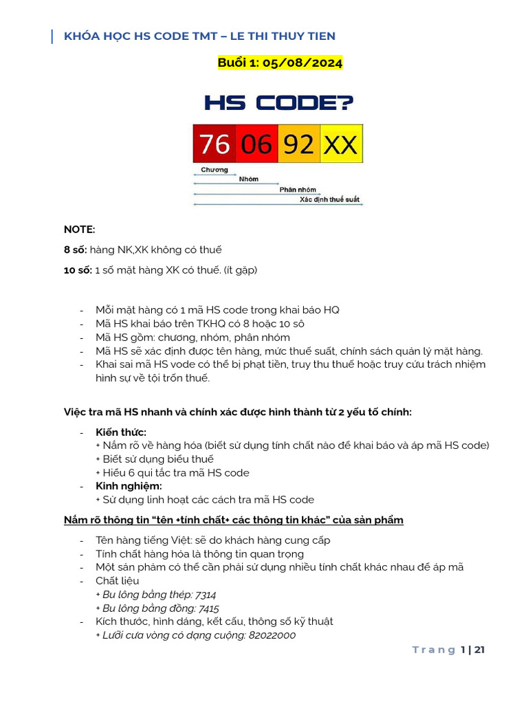 LE THI THUY TIEN - BAI TEST CUOI KHOA HOC HS CODE TMT | PDF