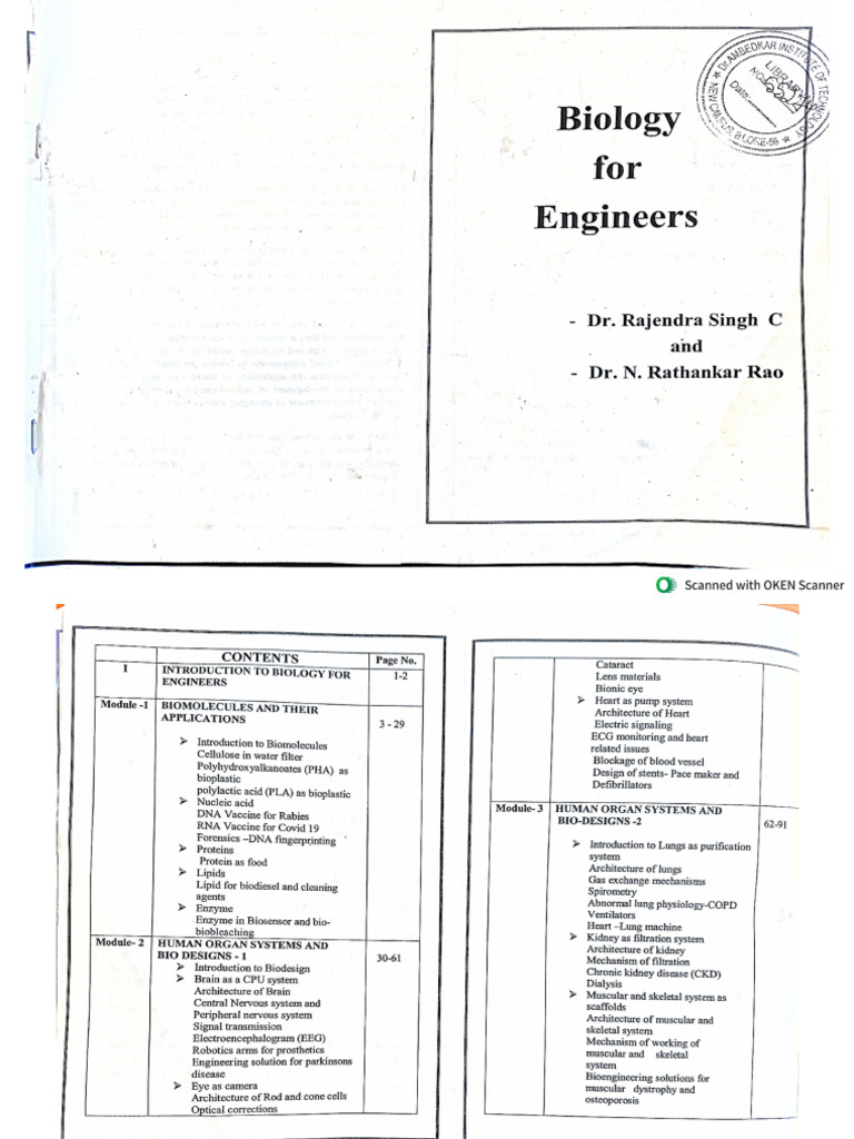 Biology For Engineers Hand Book | PDF