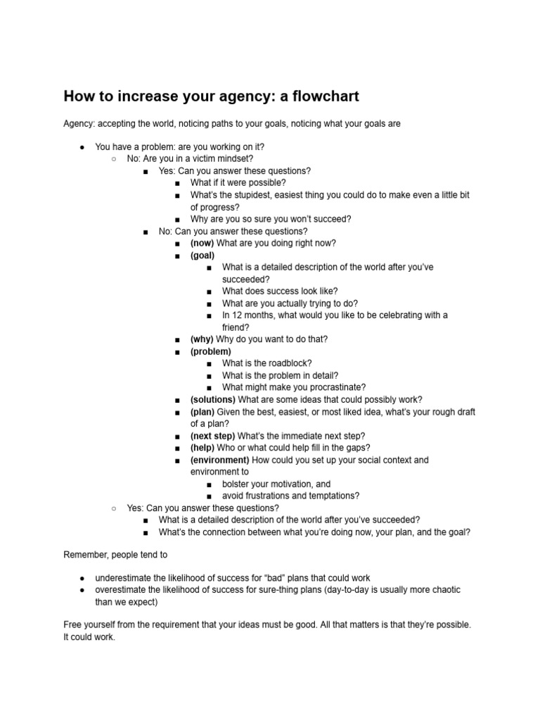 How To Increase Your Agency - A Flowchart | PDF
