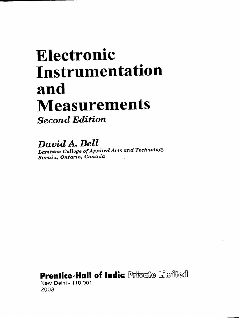 (David A Bell) Electronic Instrumentation and Measurement | PDF