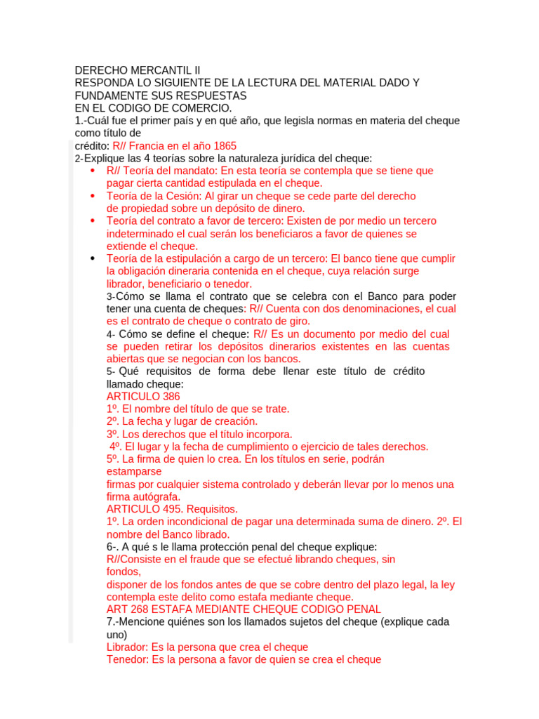 REPASO DE DERECHO MERCANTIL | PDF