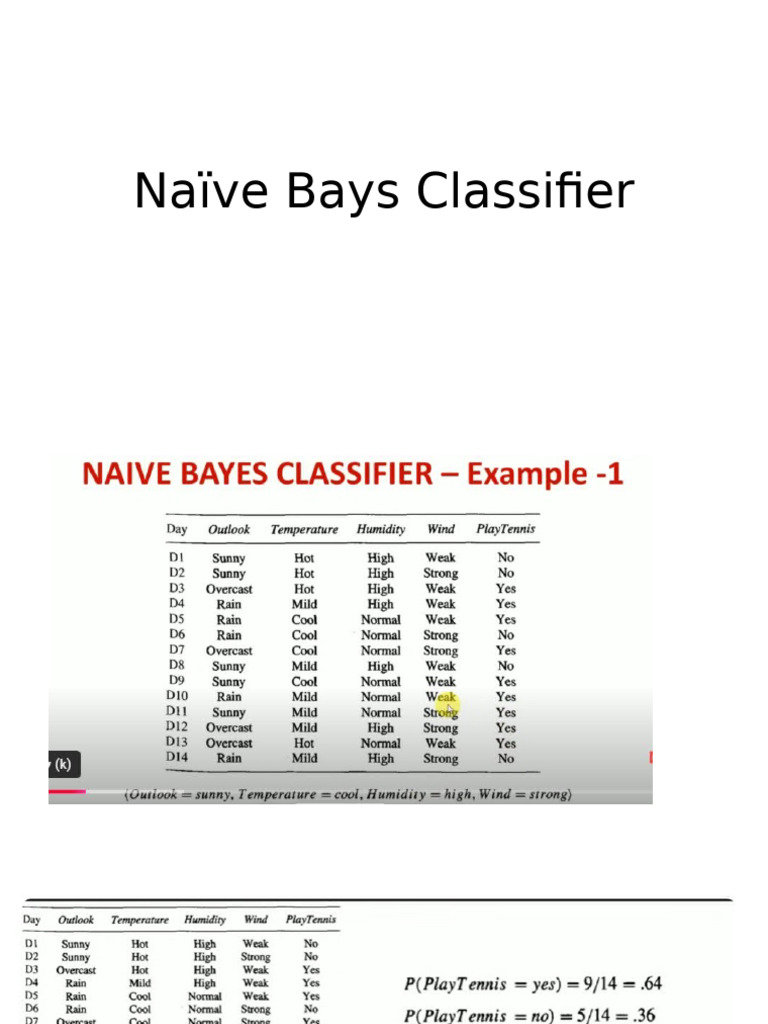 Naïve Bays Classifier (1) 2 | PDF