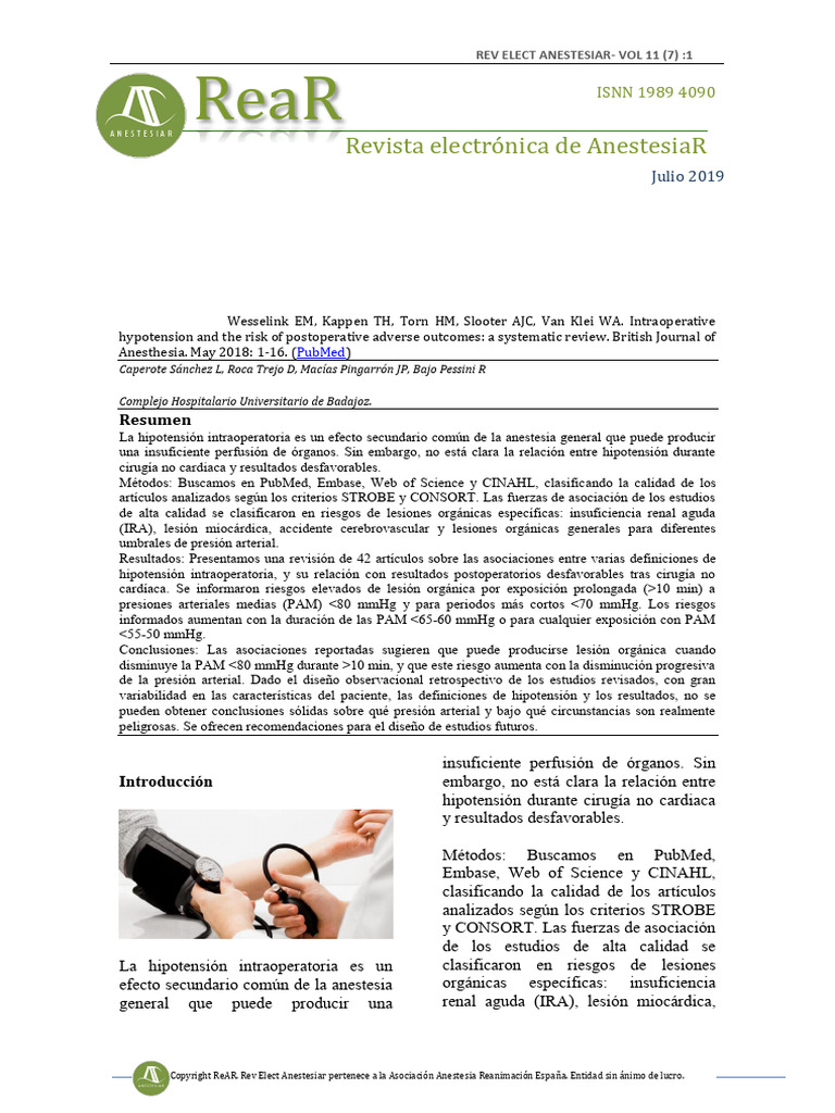 Presion Intraop | PDF