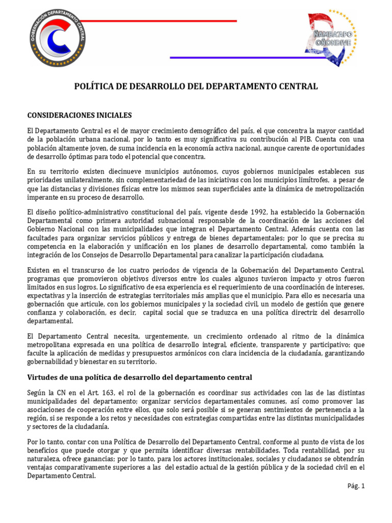 Politica de Desarrollo de La GDC | PDF
