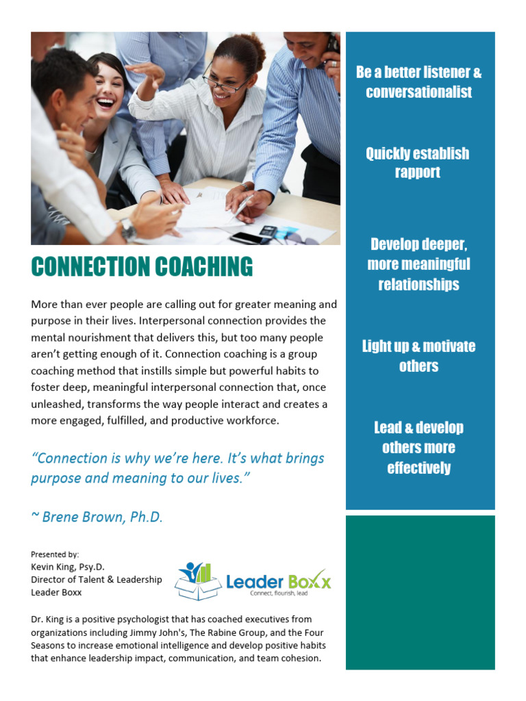 Connection Coaching Flyer | PDF