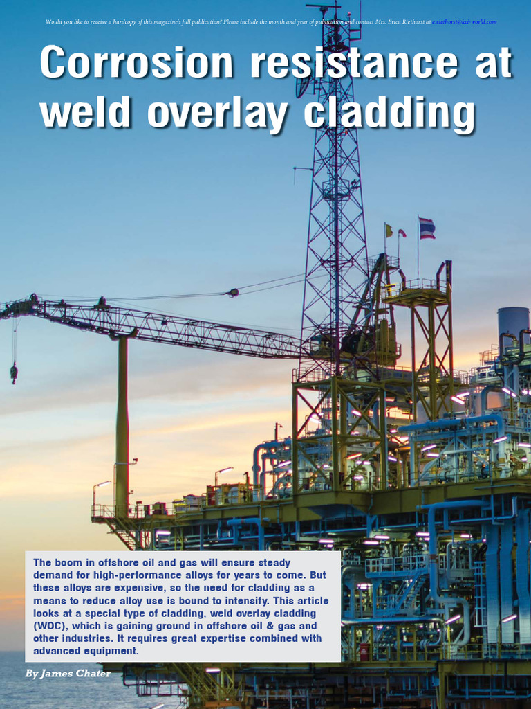 Offshore Weld Overlay Cladding | PDF | Home & Garden | Science ...