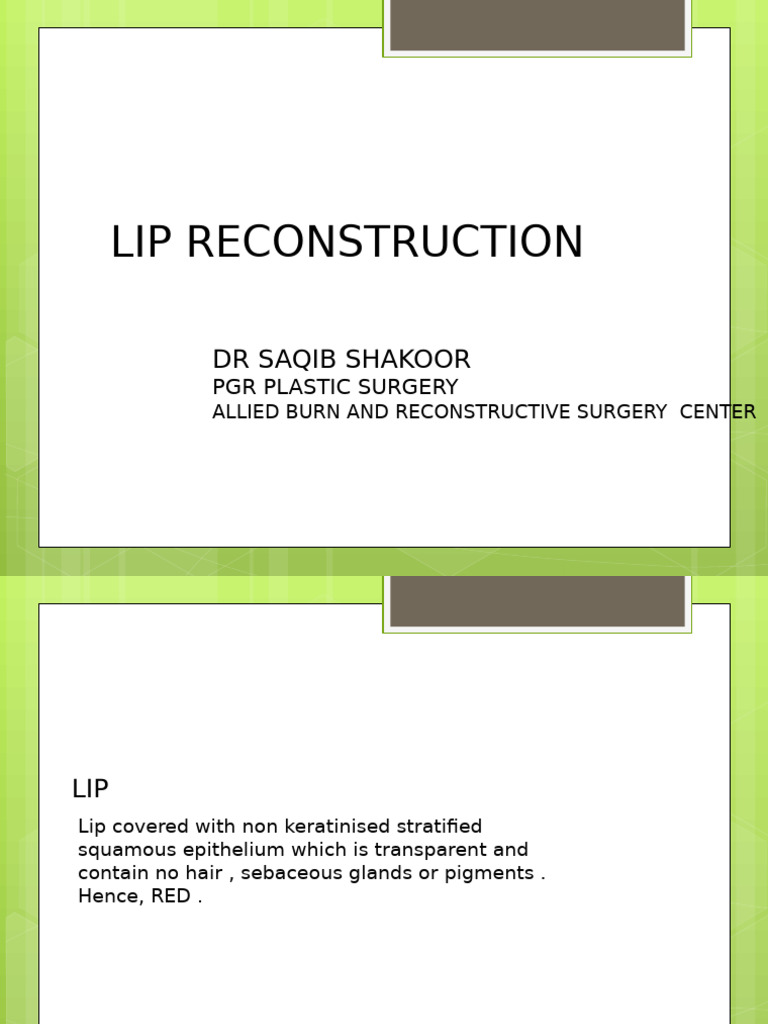 Lip Reconstruction | PDF