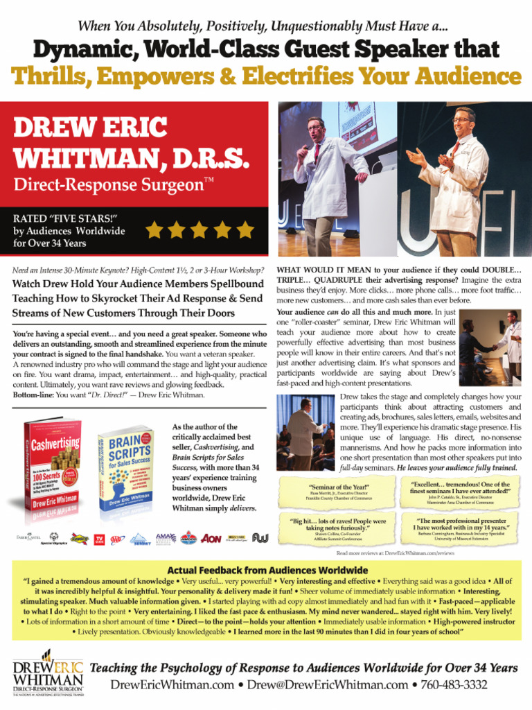 DrewEricWhitman OneSheet | PDF