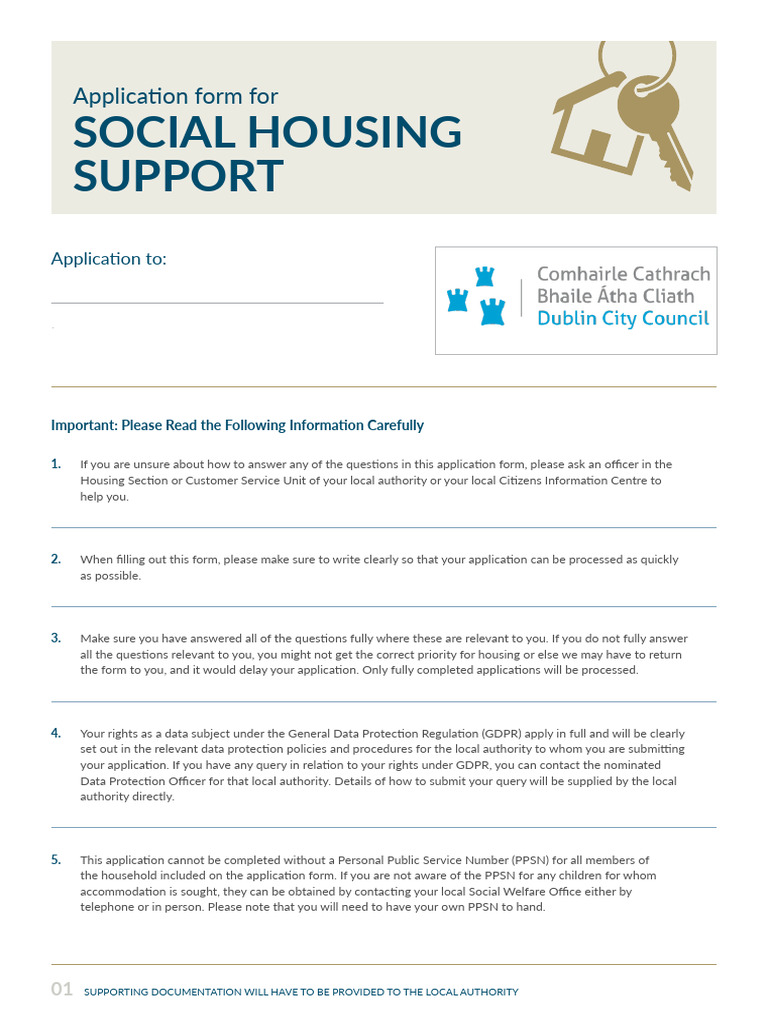 New Social Housing Application Form | PDF