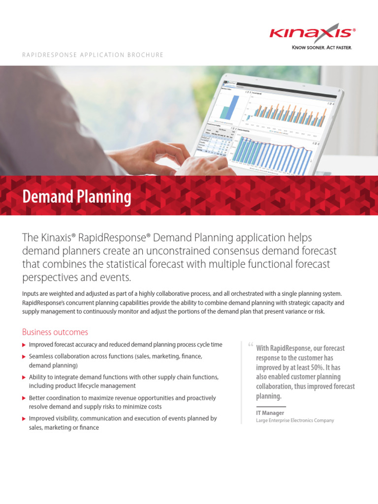 Rapidresponse Demand Planning Brochure Kinaxis | PDF | Forecasting ...