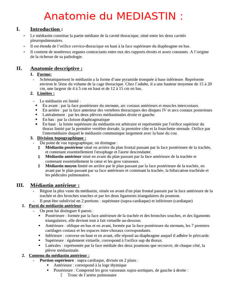 Mediastin by Me | PDF