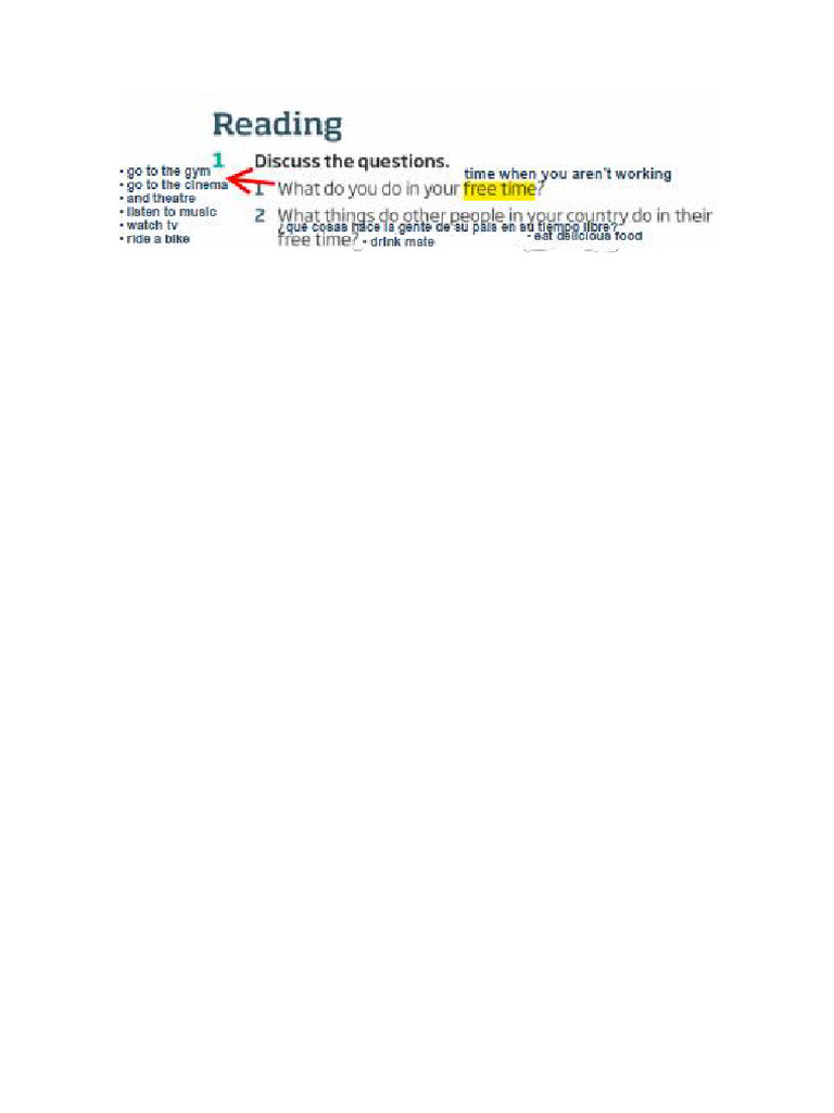 About Free Time Activities | PDF