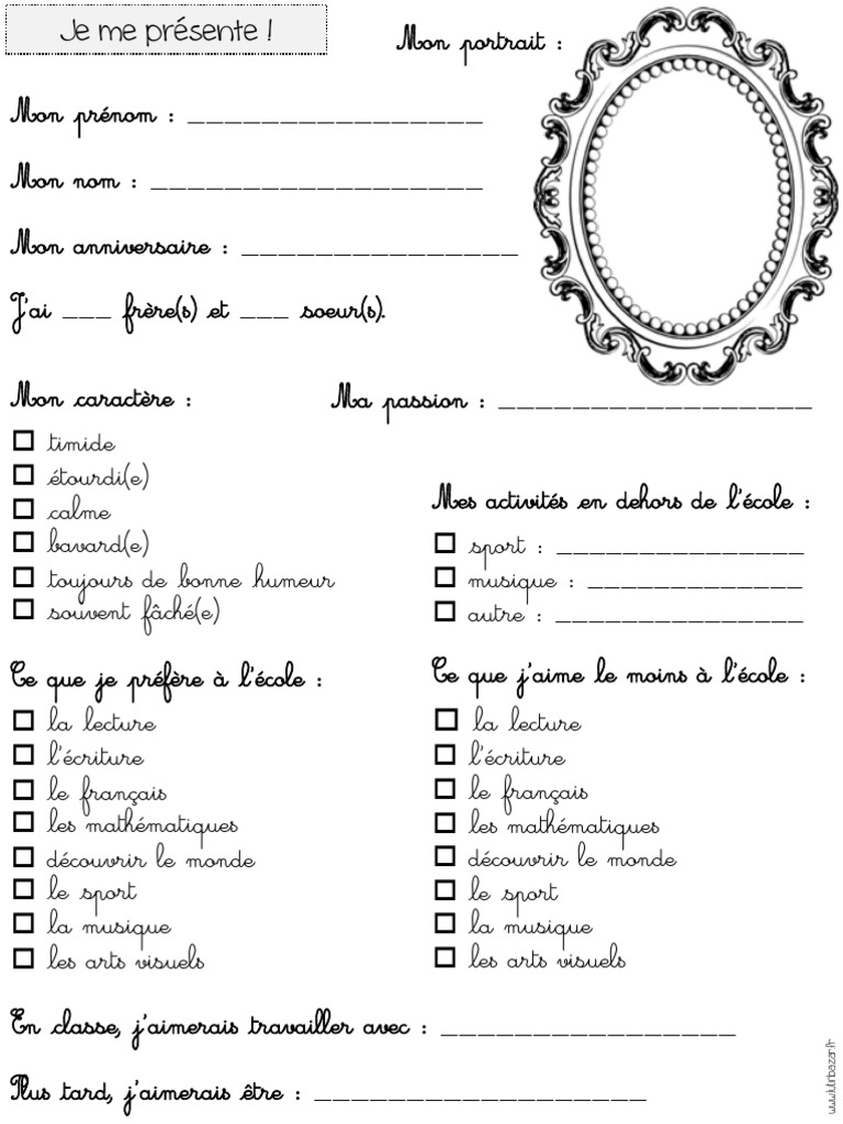 Fiche de Presentation Rentree LB | PDF