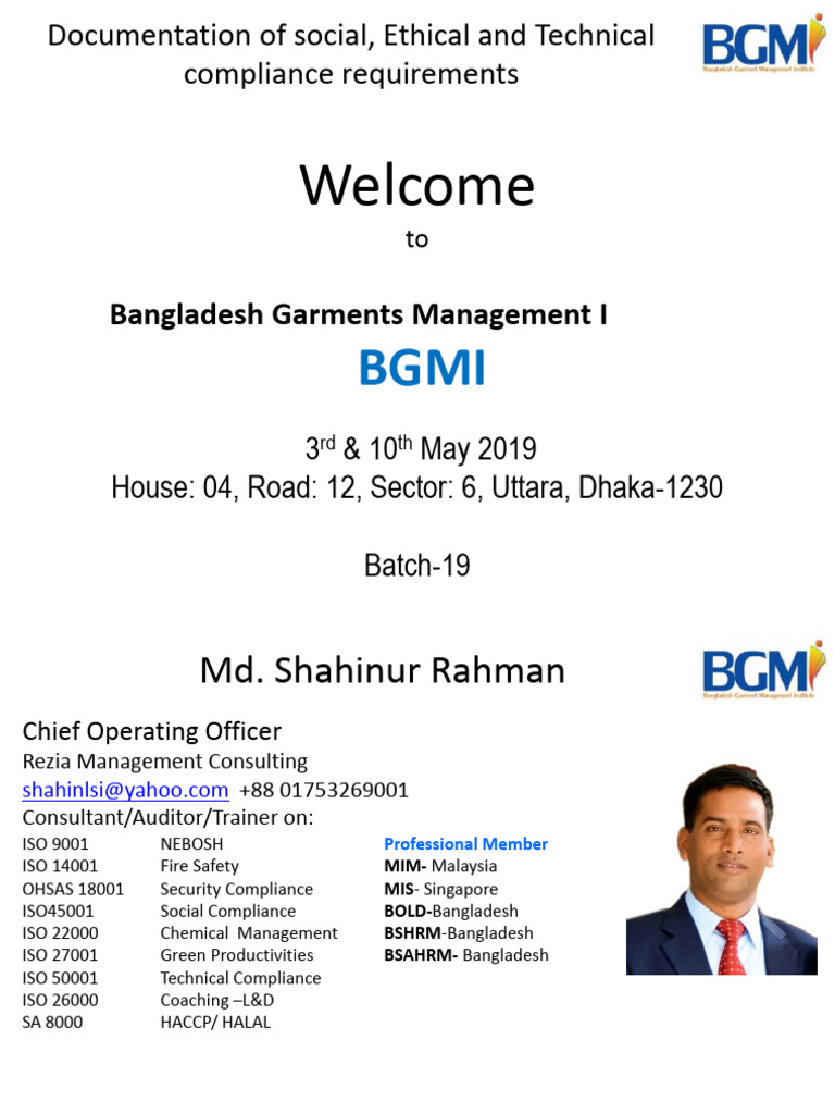 Documentation of Social and Technical Compliance Requirements Batch-19 | PDF