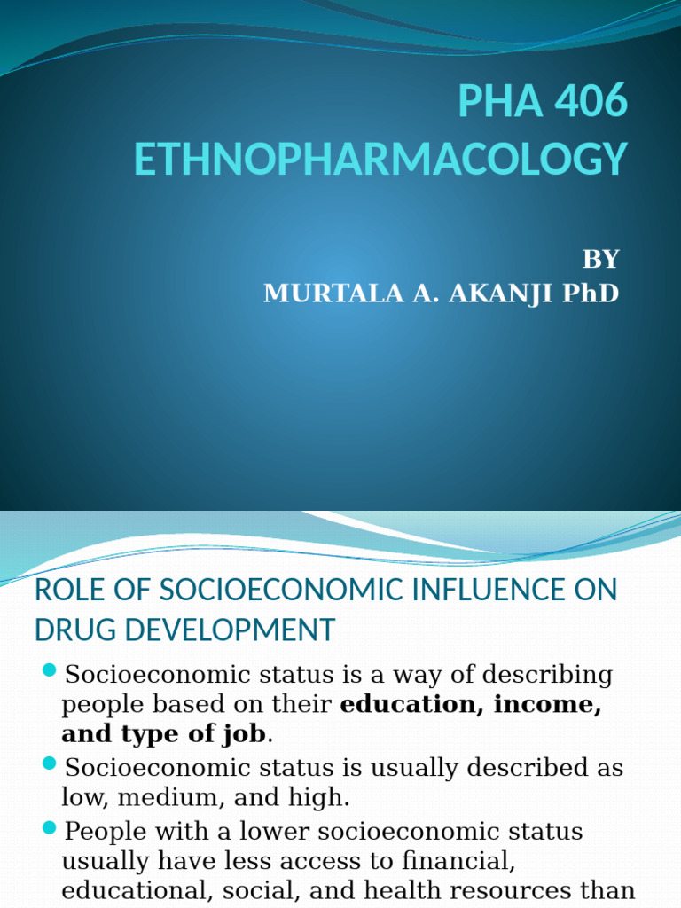 Pha 406 Ethnopharmacology | PDF