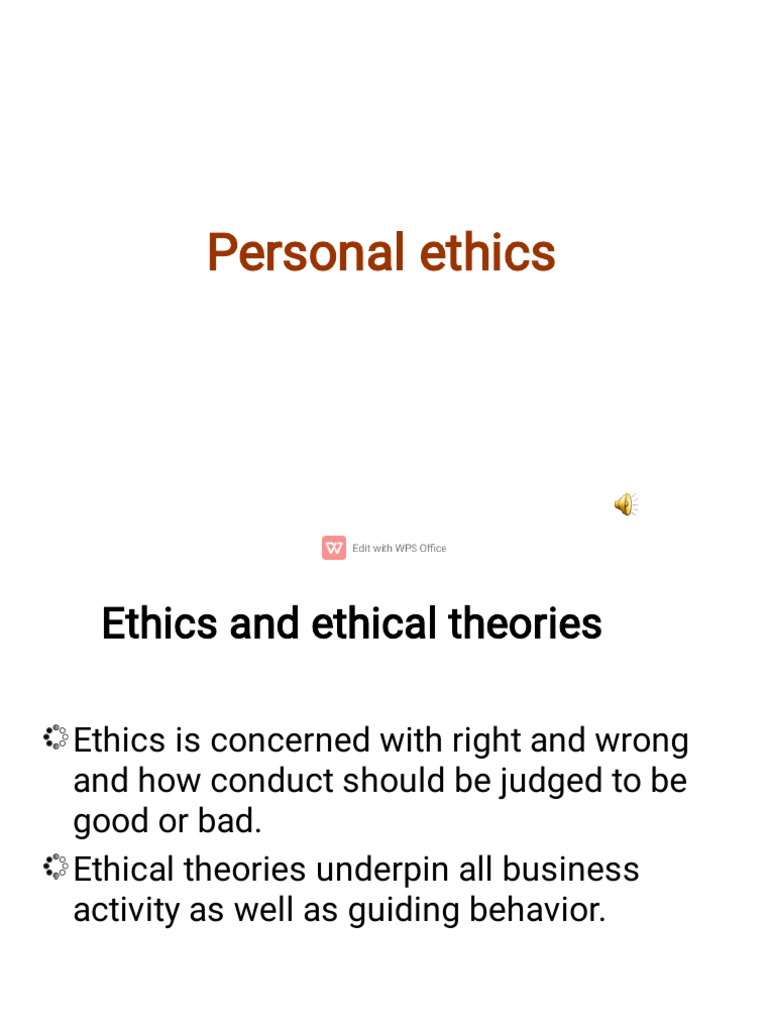 Personal Ethics | PDF