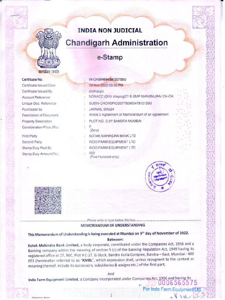 Kotak Mahendra - PG2 | PDF