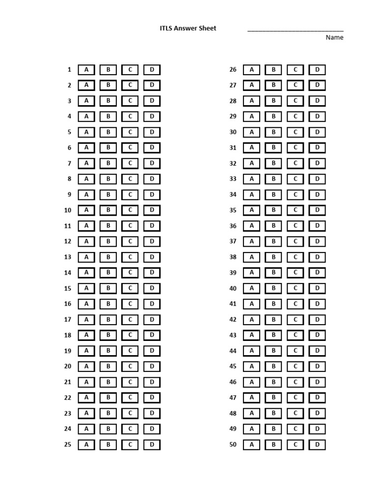 ITLS_Answer_Sheet | PDF