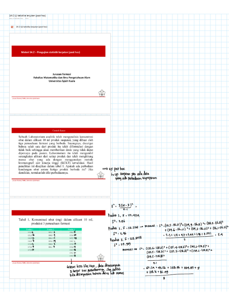 14-2 Uji Tatistika Lanjutan (Post Hoc) | PDF
