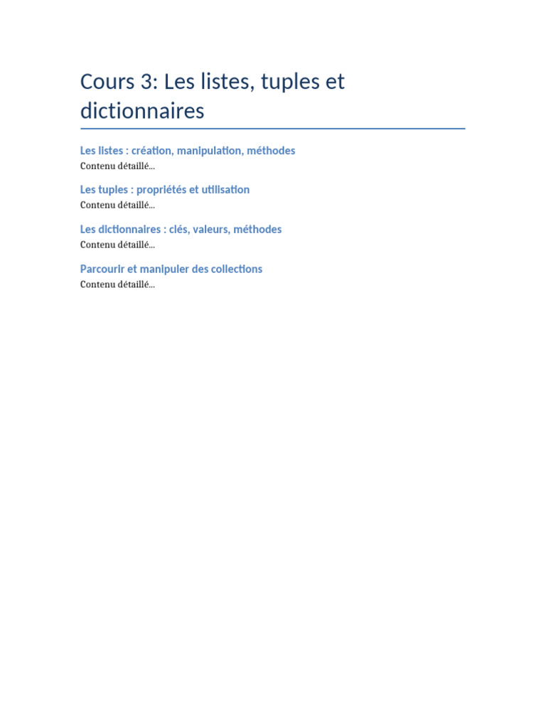 Course Python 3 | PDF