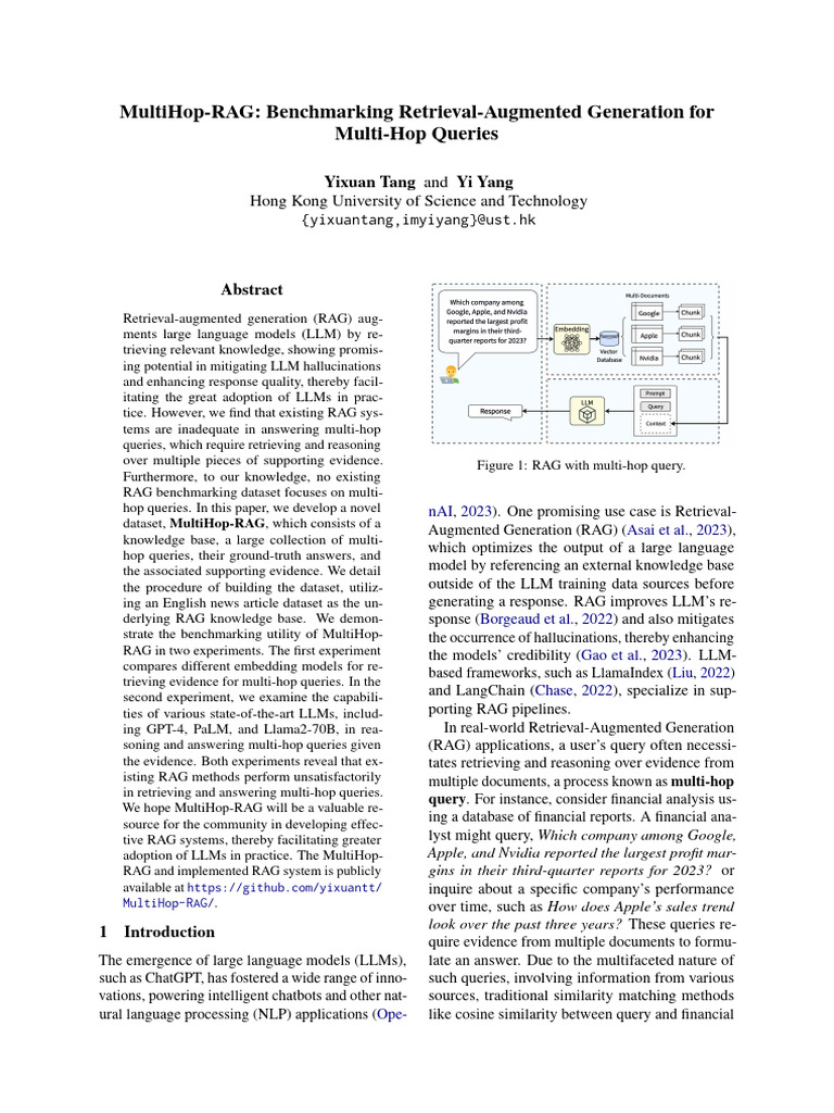 Multihop-Rag: Benchmarking Retrieval-Augmented Generation For Multi-Hop ...