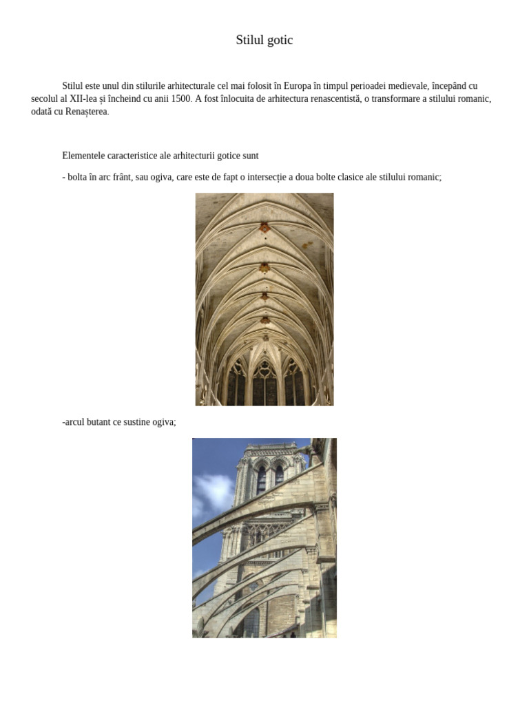 Stilul Gotic | PDF